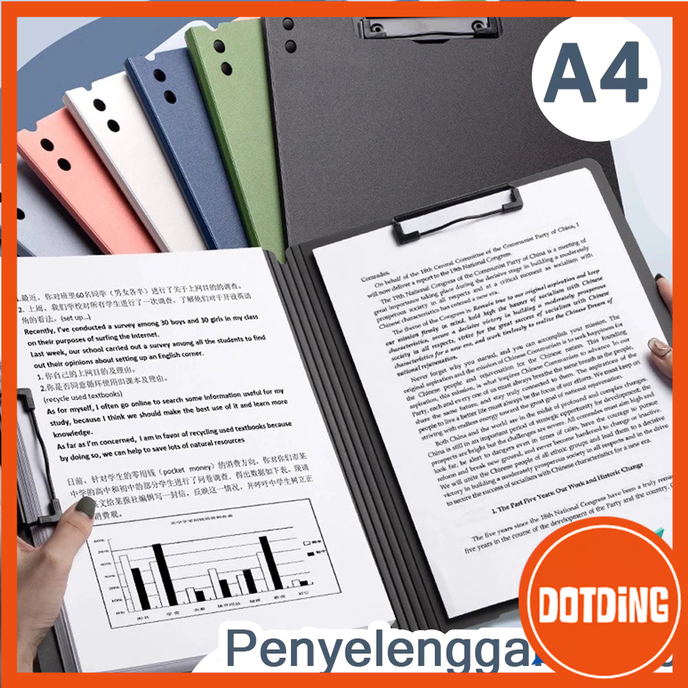 A4 Size Document Folder Folding Horizontal Document 2 in 1 Aesthetic ...