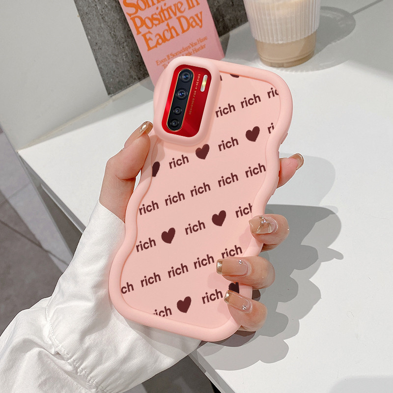 HP Casing For OPPO A91 F15 Reno 3 Case Cute Heart Shape Soft Case ...