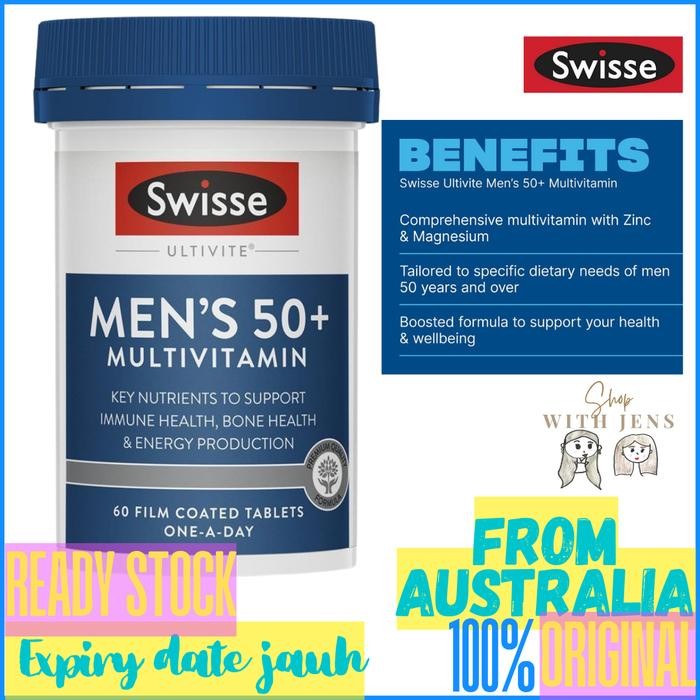 Swisse Men's Multivitamin 50+ 60 Tablets Mens Multi Vitamin | Shopee Philippines