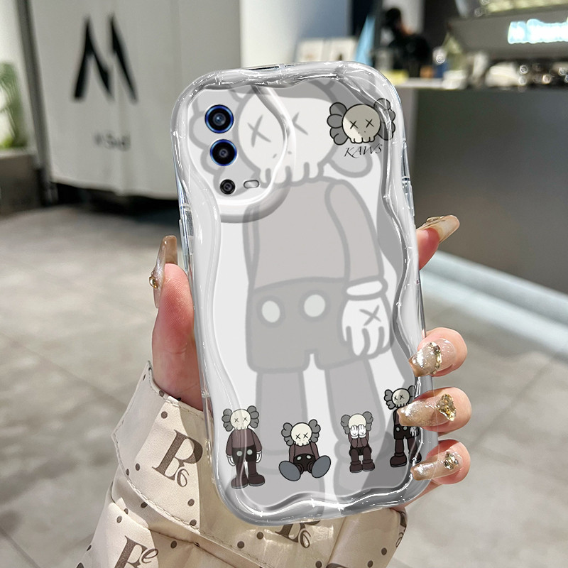 HP Casing For OPPO A55 4G Case Strawberry Bear HP Casing New Cream ...