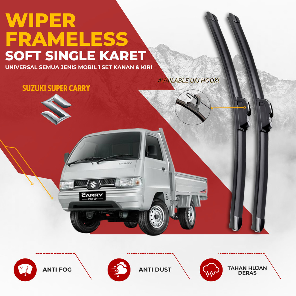 SUZUKI Frameless Car Wiper Super Carry Banana Model Frameless Iron One ...