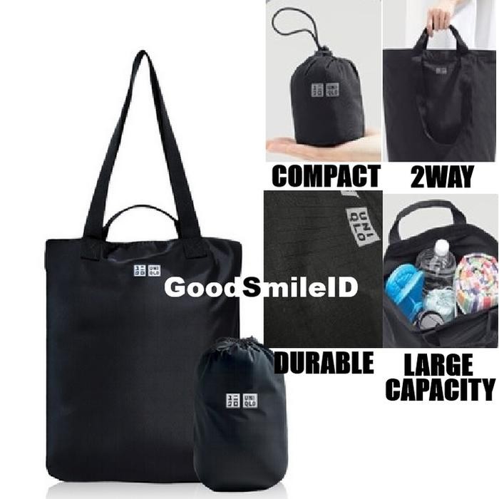 Uniqlo Packable Waterproof Tote Bag Multipurpose Pouch Shopping Nylon 2 ...