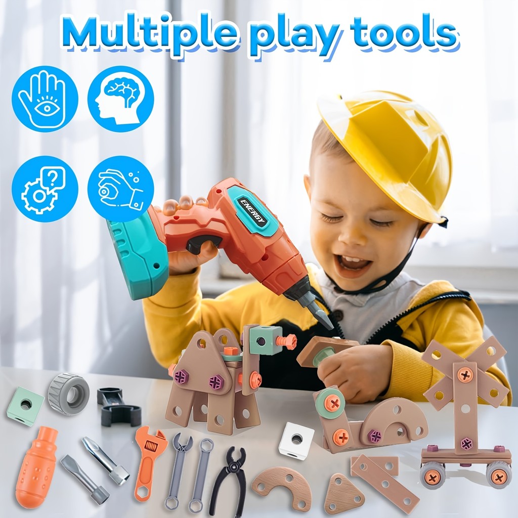Kids Tool Set Pretend Play Toddler Boy Toys Learning Educational ...