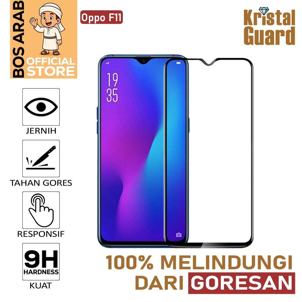 LAYAR Full Glass Tempered Glass for Oppo F11 | Anti-Scratch Screen ...