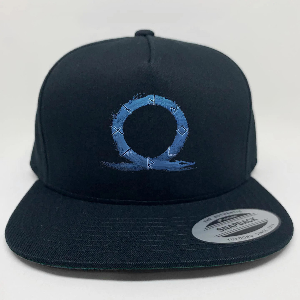 Snapback hat God of War Ragnarok Symbol of Ares Omega Norse Runes The ...