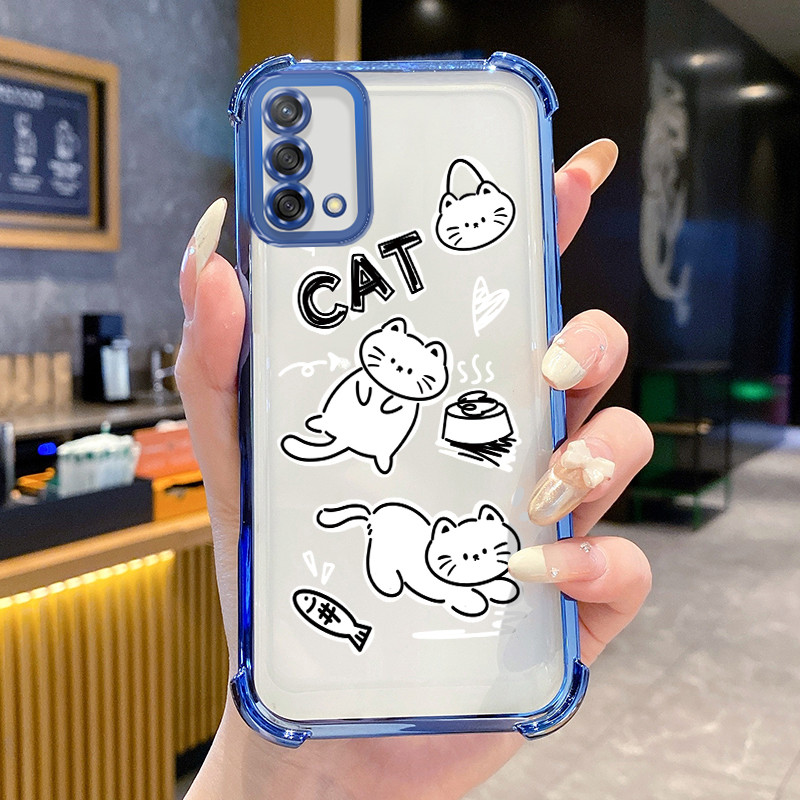 Casing HP For OPPO A74 A95 F19 F19s Case Casing Cute Cat Pattern HP ...