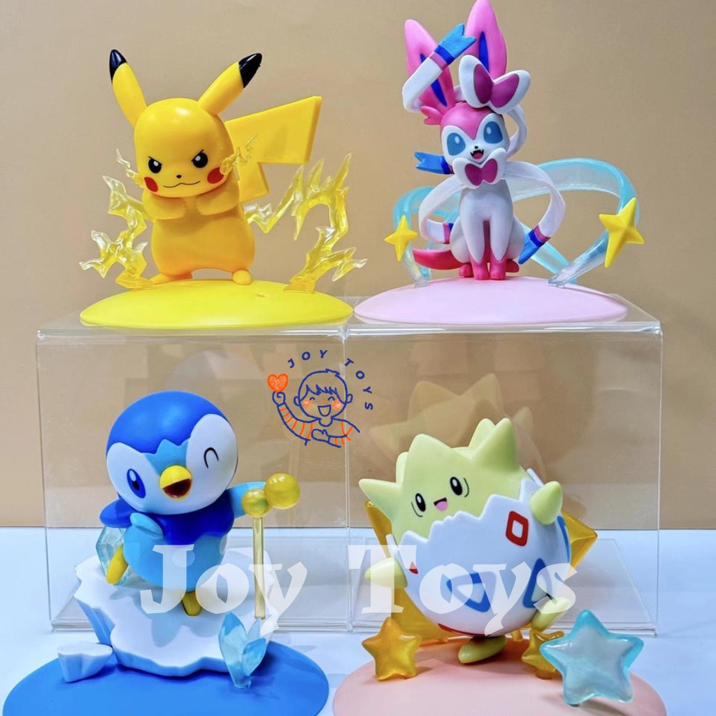 Pokemon PIKACHU DIORAMA CHIBI 4 PCS 176 ANIME ACTION FIGURE TOYS ...