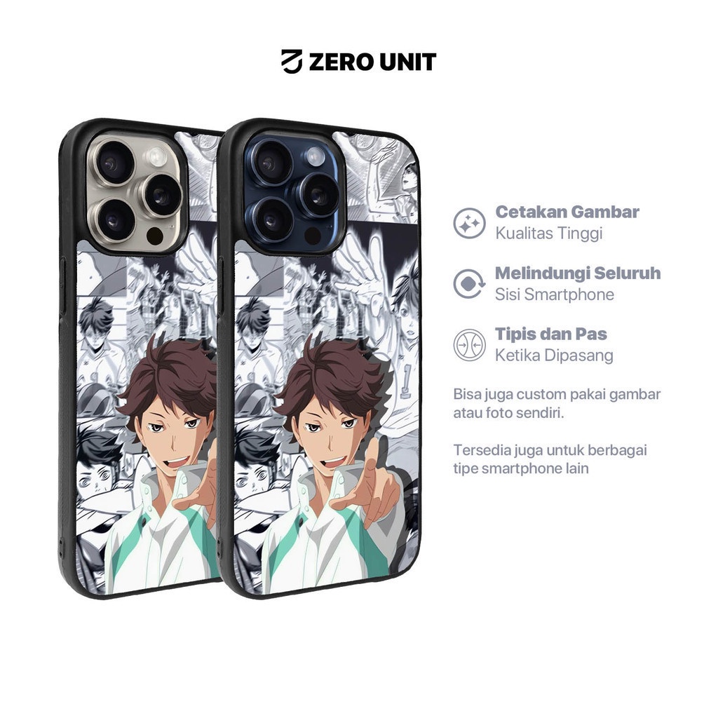 Case Casing iPhone 16 15 14 13 12 11 Pro Max Plus Mini-Haikyuu Oikawa ...