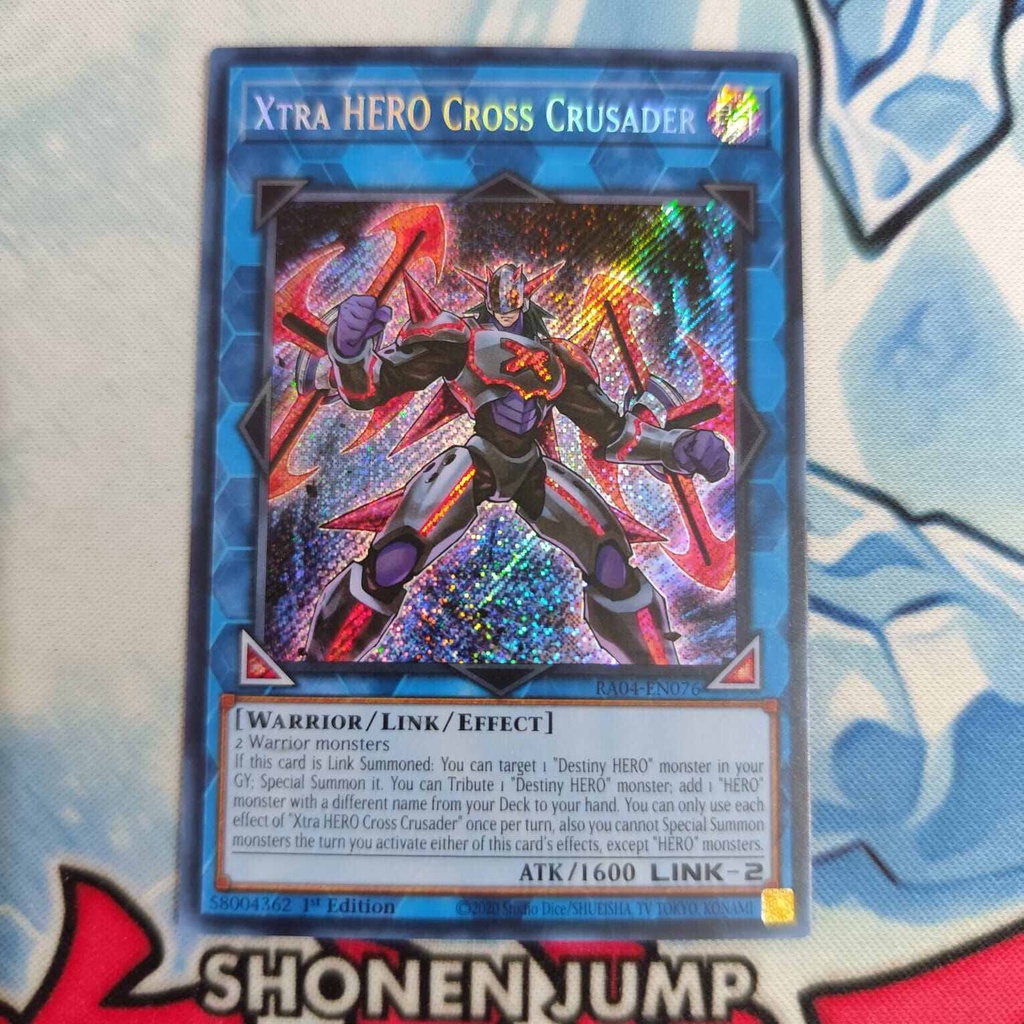 Yugioh xtra hero cross crusader RA04 secret rare original | Shopee ...