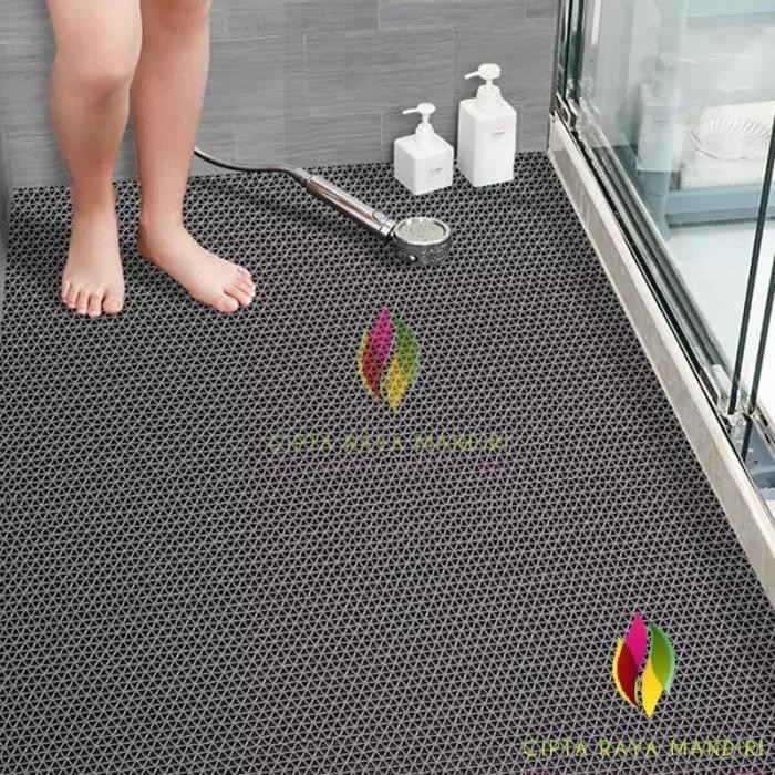 Anti-Slip PVC Bathroom Mat S Type 6mm Thickness 150 x 60cm / Hollow Mat ...