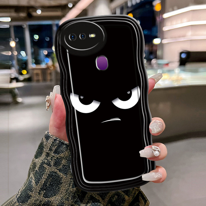 Casing Hp For OPPO F9 F9 Pro F7 A7x Case Softcase Serious Black Smile ...