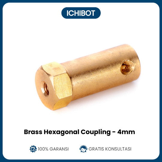 Brass Hexagonal Coupling - Smart Trolley Wheel Motor Coupling Robot ...