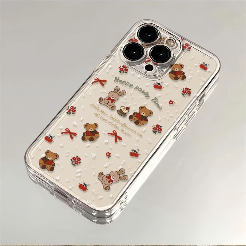 Cherry Bear Aesthetic Fancy Case Samsung A36 A16 A26 A56 5G A06 A72 A35 ...