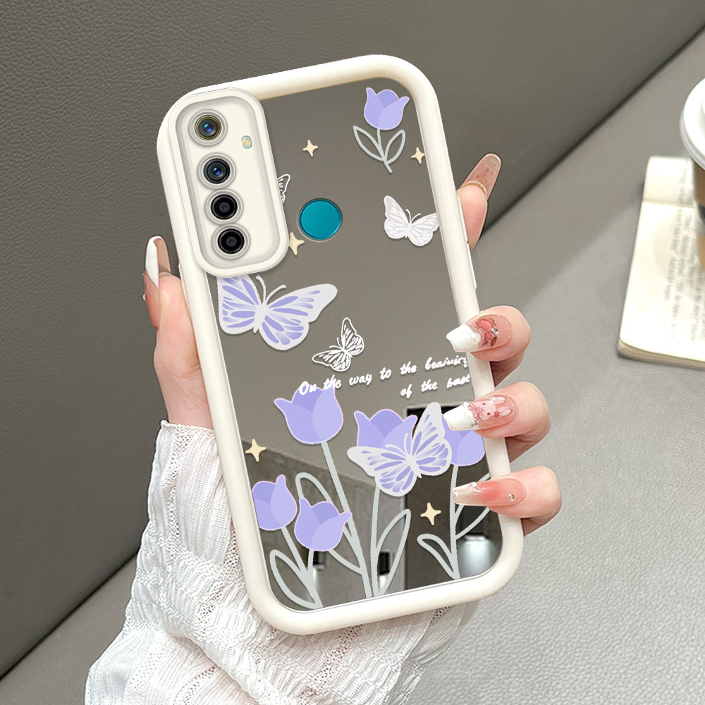 Compatible With Realme 5 5i 5S 6i For Mirror Softcase Case HP Phone ...