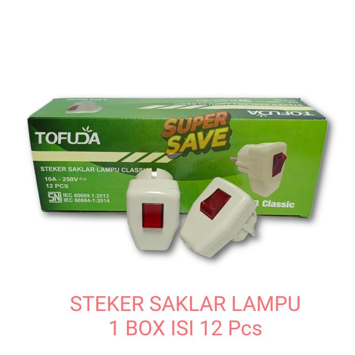 BOX package contains 12 Pcs TOFUDA ON/OFF Light Switch Plugs | Shopee ...