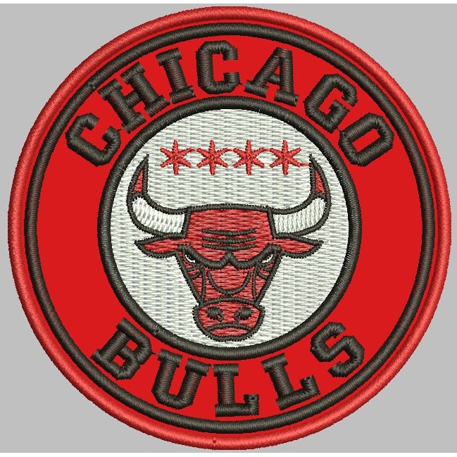 BCP-429 CHICAGO BULLS EMBROIDERED PATCH NBA ROUND LOGO ACCESSORIES ...