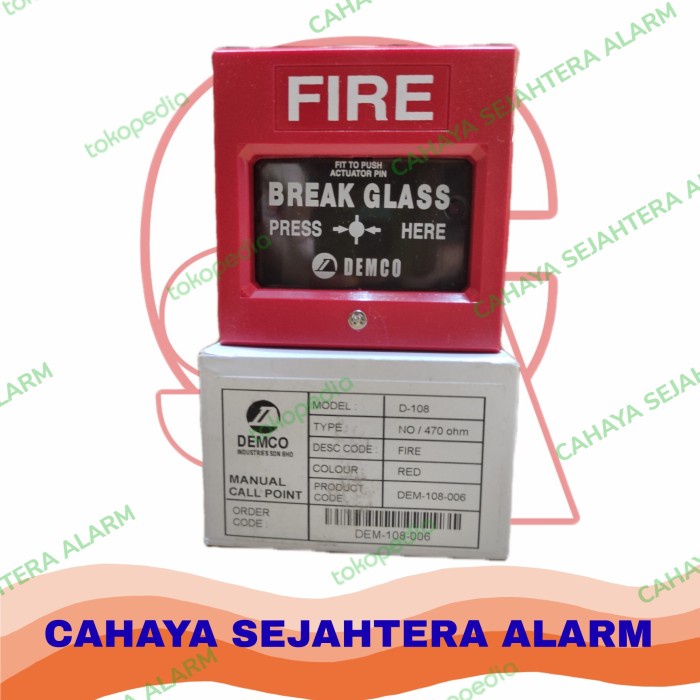 Fire Alarm Manual Call Point / Break Glass Demco D-108 | Shopee Philippines