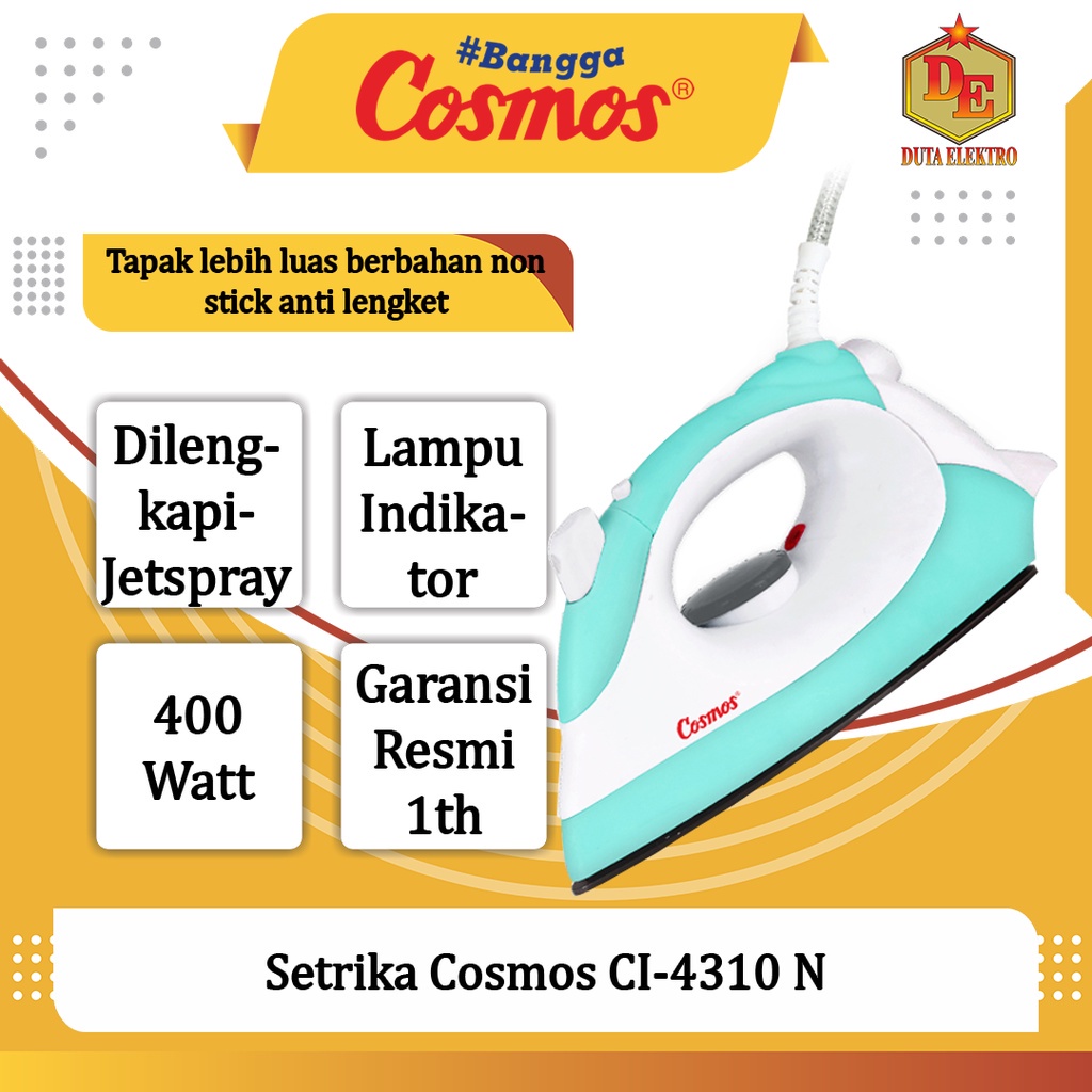 Iron Cosmos CI 4310 N Jet Spray Non Stick Soleplate | Shopee Philippines