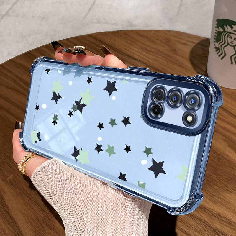 Hp Casing for OPPO A72 A92 A52 Case Softcase Black and White Star ...