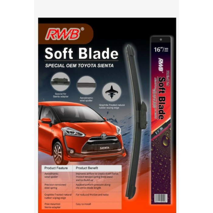 Pair of Toyota Sienta RWB brand Soft Blade Wipers 14 inch and 26 inch ...
