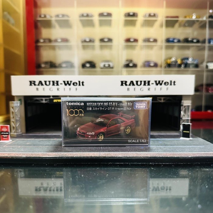 TOMICA PREMIUM 10 MILLIONS CAMPAIGN NISSAN SKYLINE R34 V-SPEC RED ...