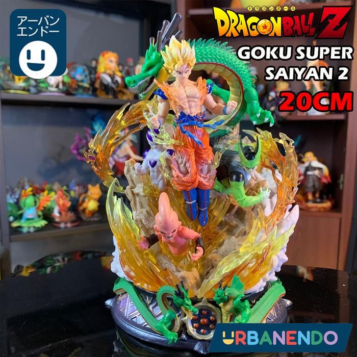 ACTION FIGURE DRAGON BALL GOKU SUPER SAIYAN 2 20CM DRAGONBALL STATUE ...