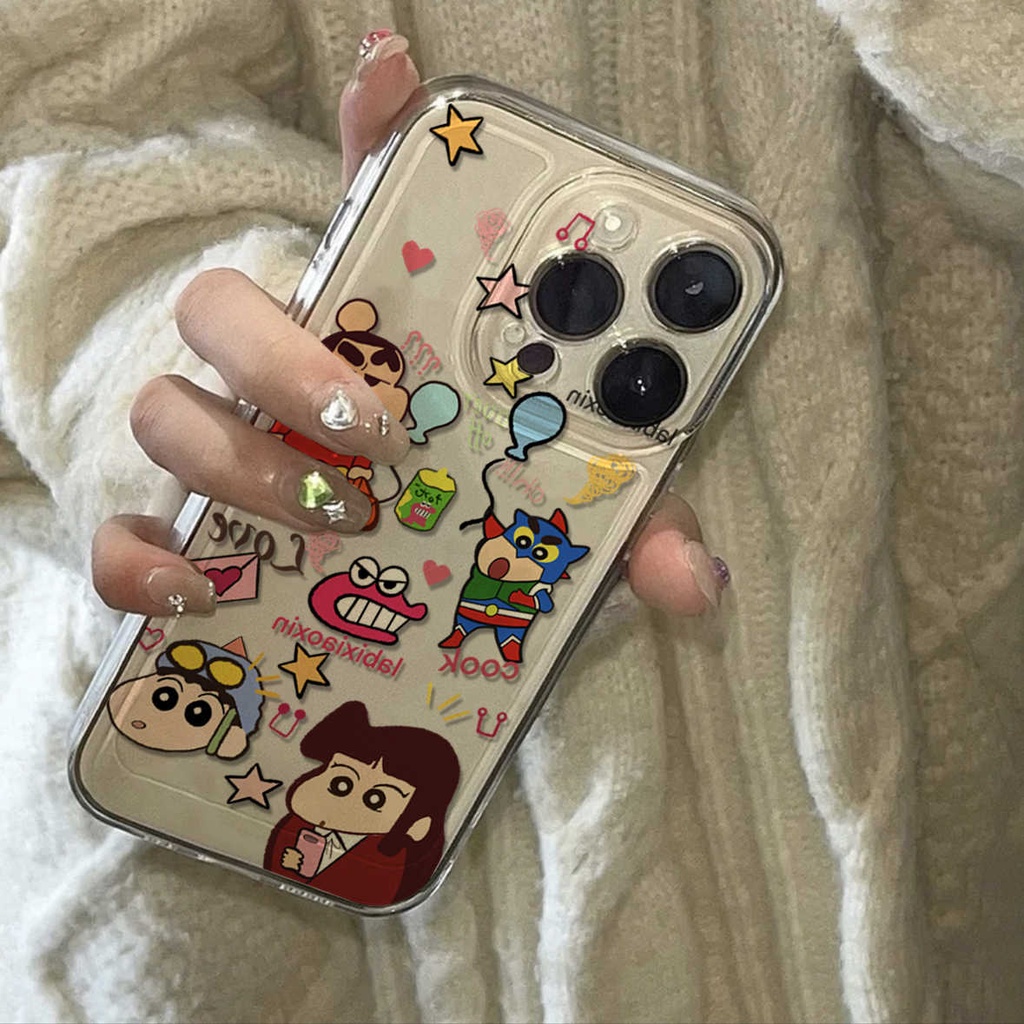 Soft Couple Fancy Crayon Shin Chan For Casing Oppo A6 Reno 14 5G Reno ...