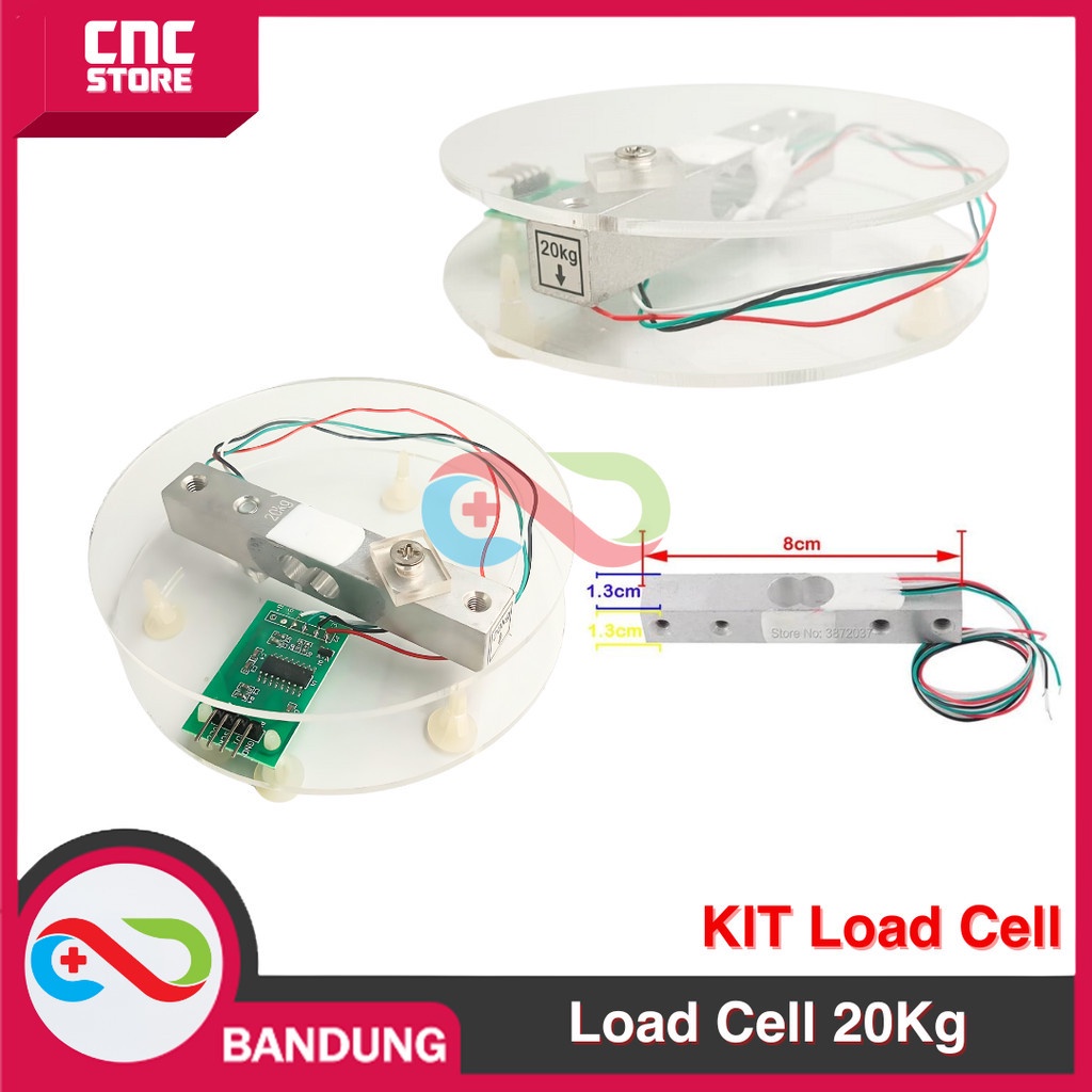 KIT HX711 MODULE 20KG PRESSURE SENSOR SET WEIGHING SENSOR | Shopee ...