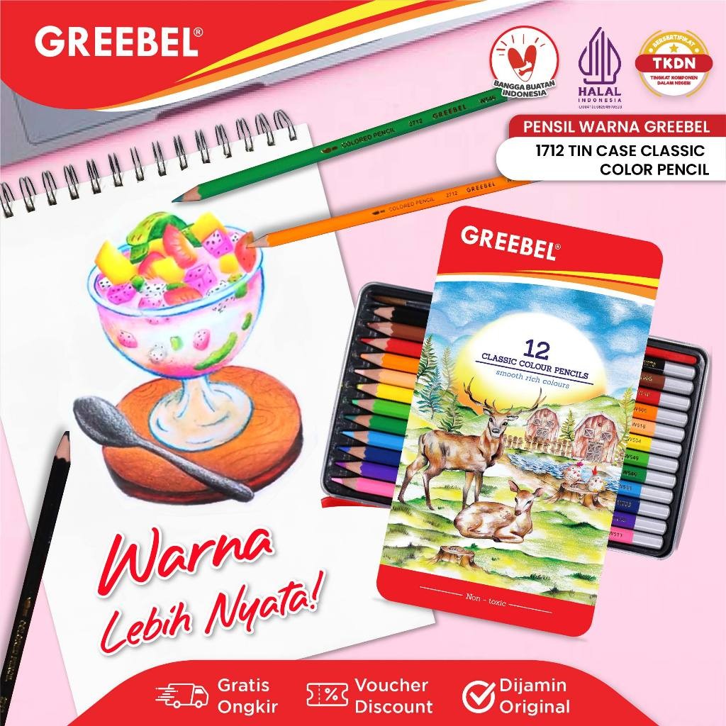 GREEBEL Colored Pencils / Bright Colors / Strong Material GREEBEL ...