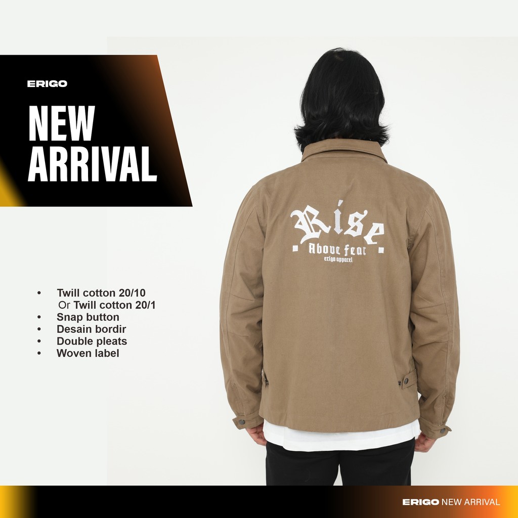 Erigo Field Jacket Geyl Dark Brown Unisex | Shopee Philippines