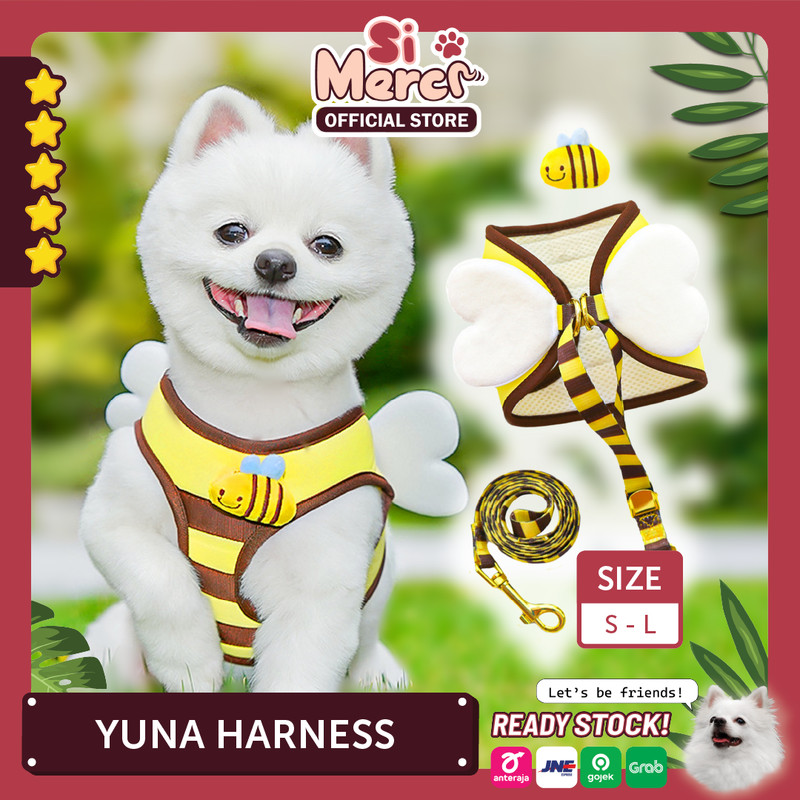 Bee Model Harness Dog Cat Costume Cute Clothes + Walking Strap | Yuna ...