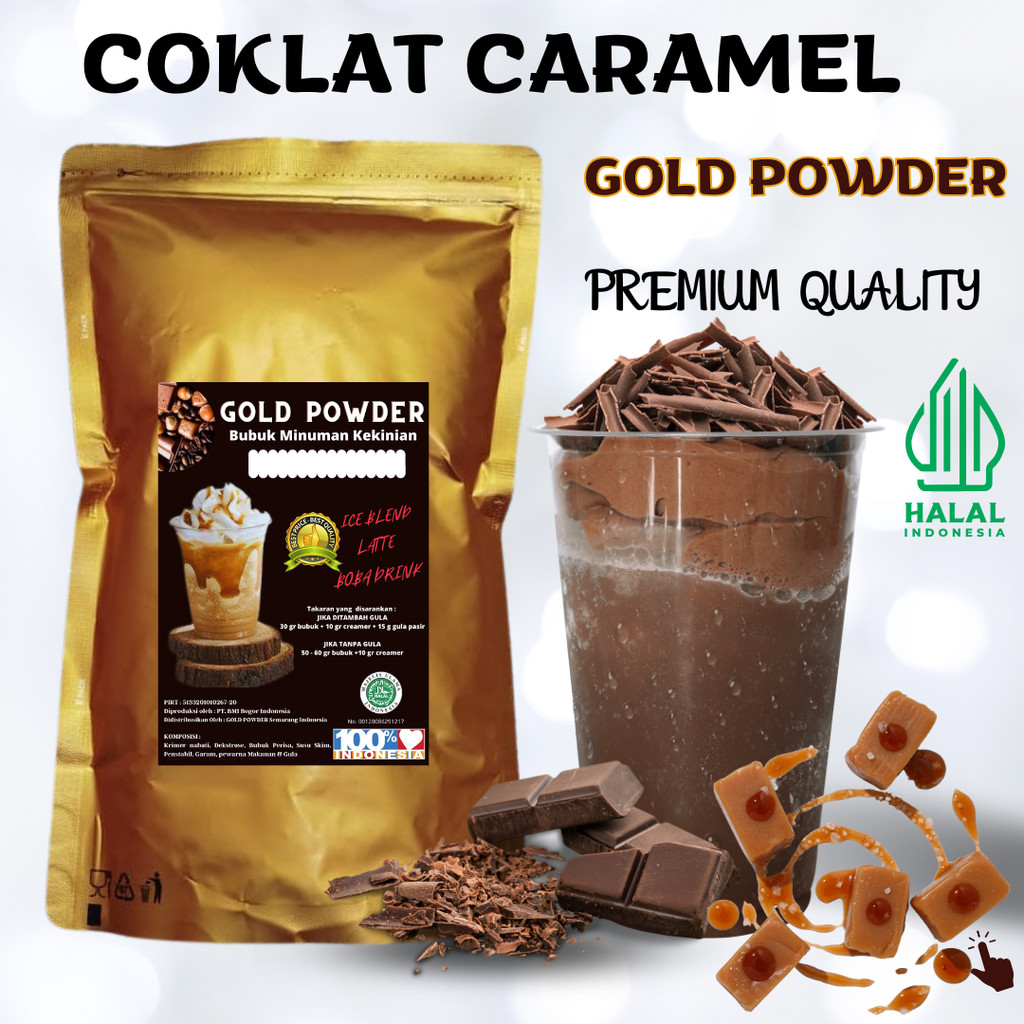 CARAMEL CHOCOLATE FLAVOR 1 Kg GOLD PREMIUM POWDER DRINK INSTANT DRINK ...