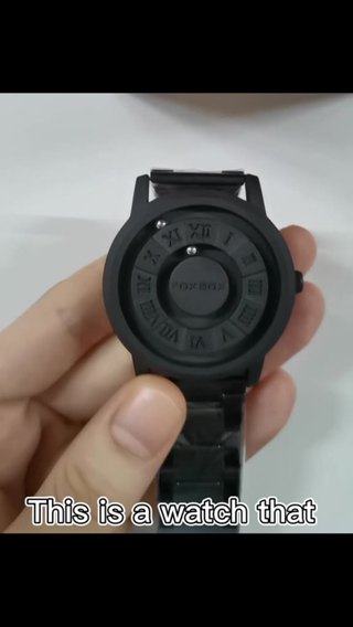 FOXBOX Men Watch Creative Stainless Steel Band Scrolling Beads Magnetic ...