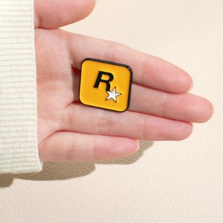 GTA R Enamel Pin Brooches Grand Theft Auto Rockstar Star Brooch Badge ...