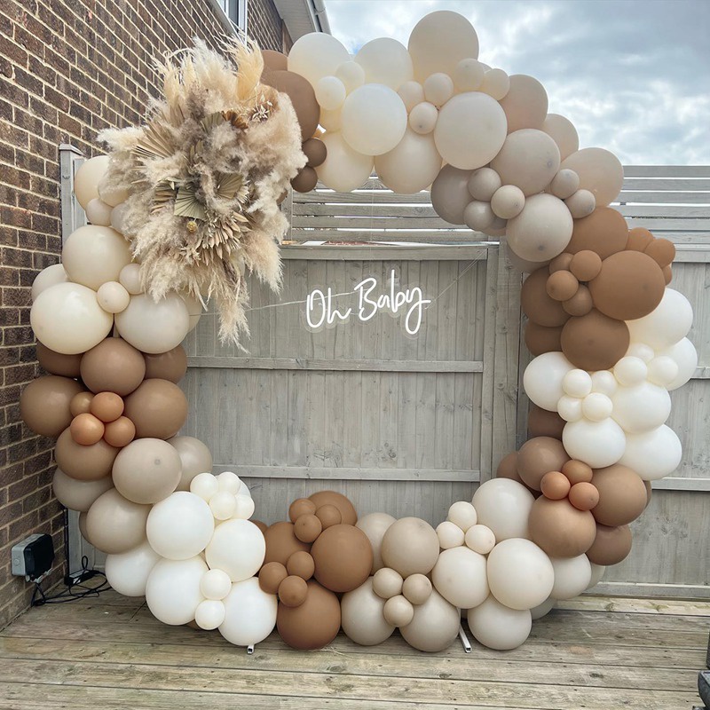 182pcs Brown Coffee Balloon Garland Set Birthday Decoration Set ...