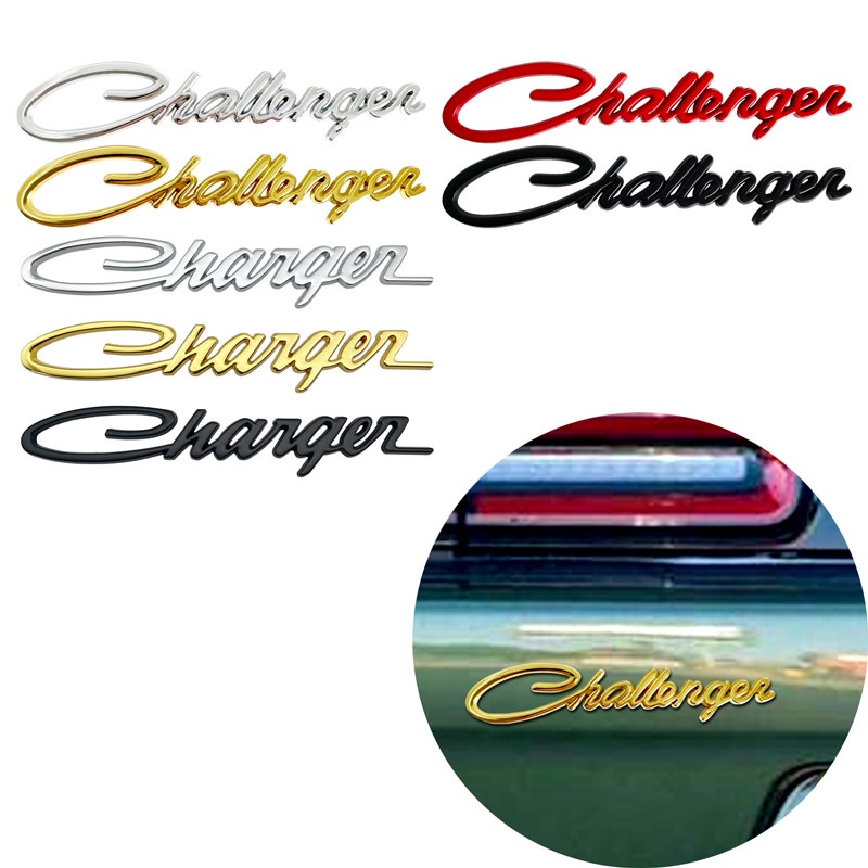 3D Metal Challenger Logo Car Fender side Emblem Badge Car Trunk Sticker ...