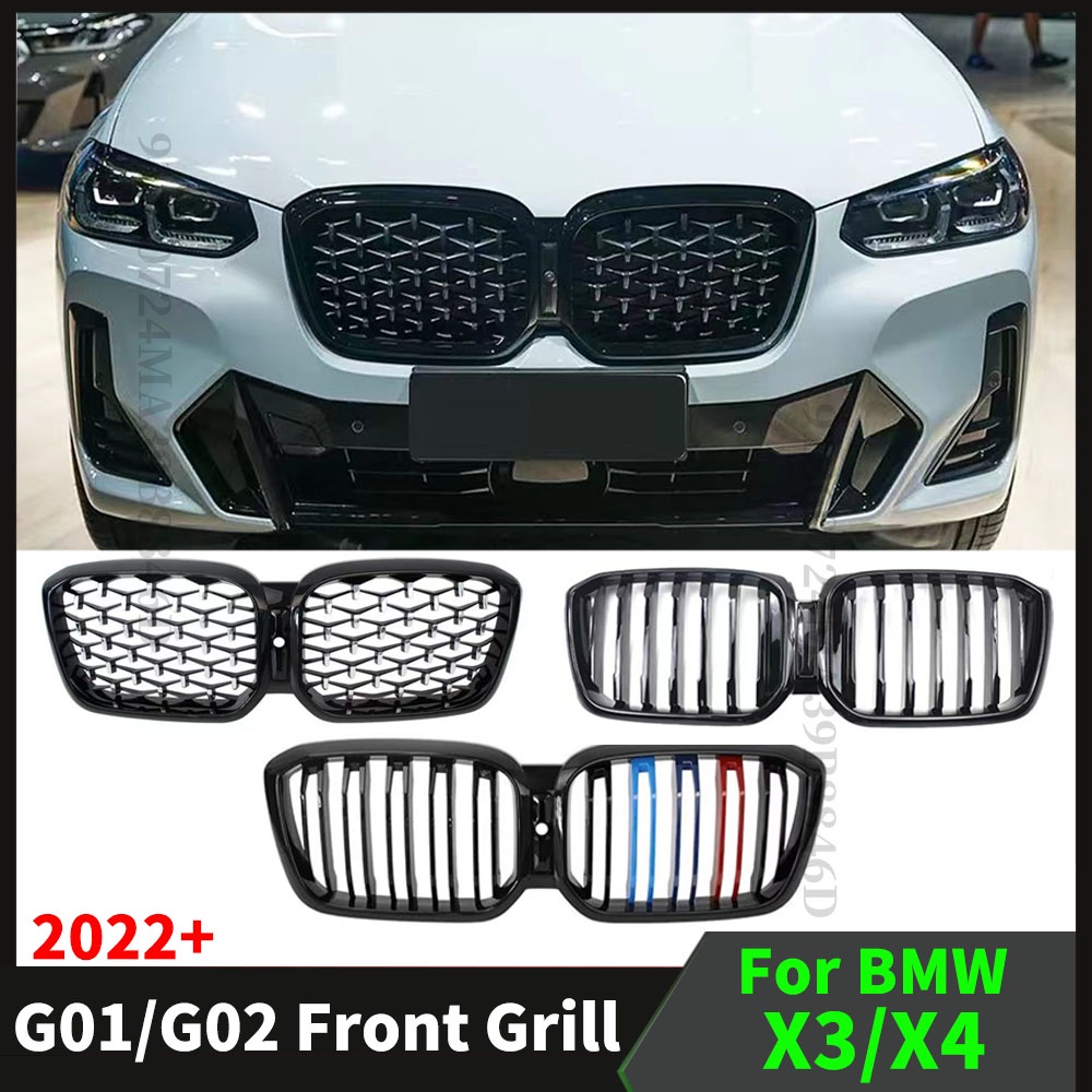 Hood Mesh Front Bumper Kidney Grille Inlet Grill For BMW X3 G01 X4 G02 ...