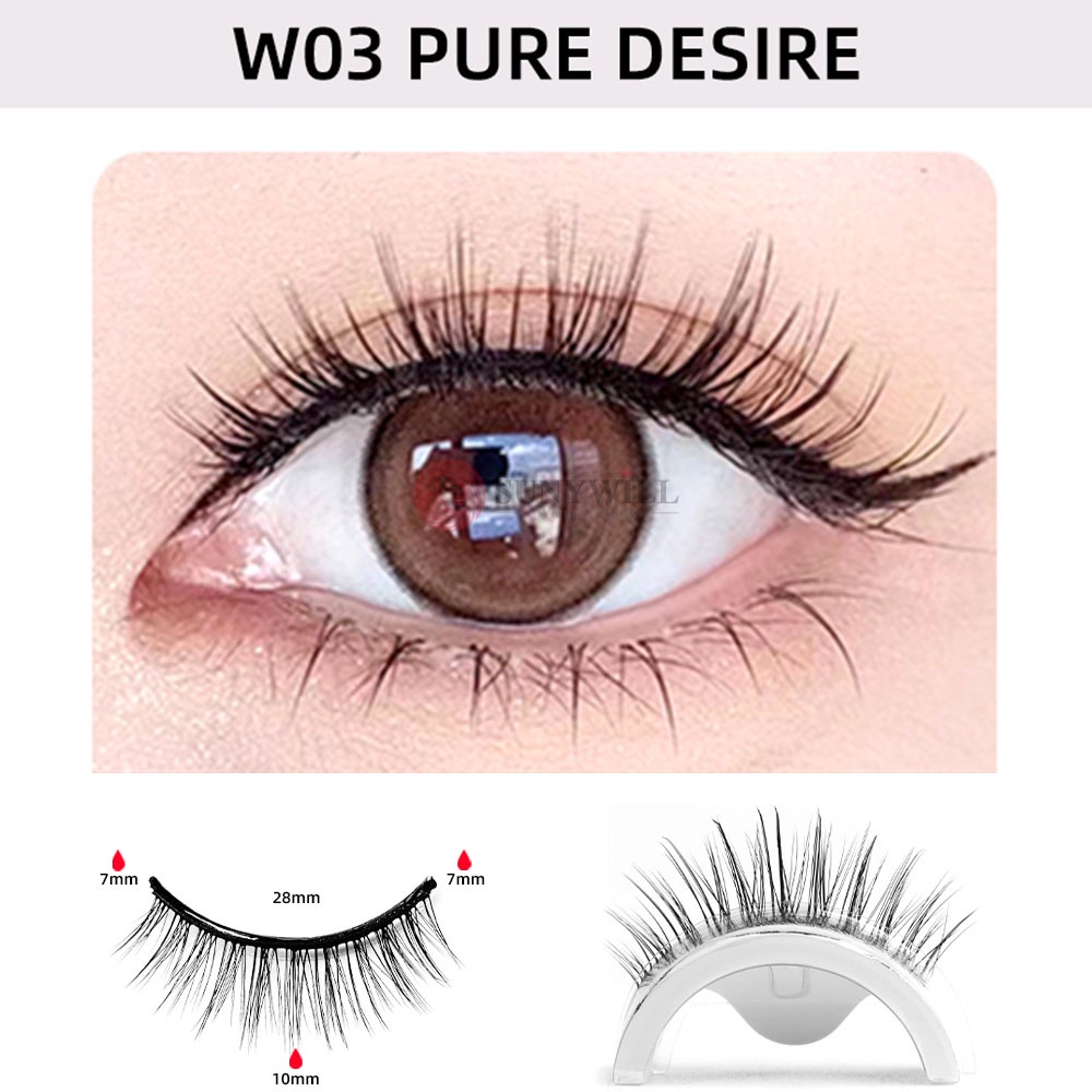 1 Pair of Self-Adhesive False Eyelashes No Glue Required Handy ...