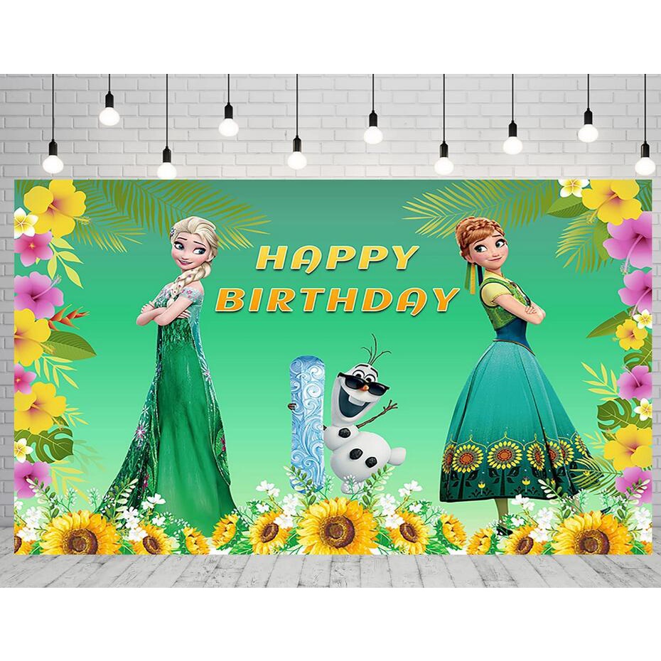 7x5ft Sunflower Backdrop for Frozen Birthday Party Supplies Frozen ...