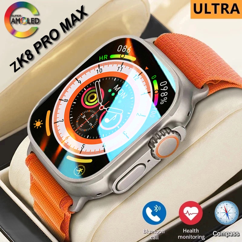 ZK8 Pro max Ultra Smart Watch Series 8 2.12inch AMOLED Screen NFC ...