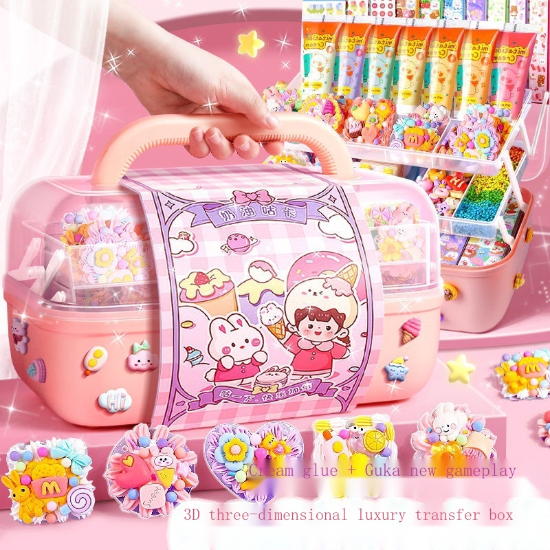 Cream glue creative goo card sticker set DIY fire paint seal hand ...