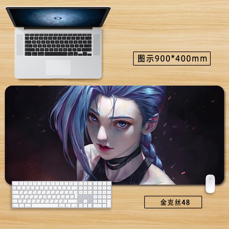 Jinx Mouse Pad Oversized Battle of Two City Gaming Game Anime League of ...