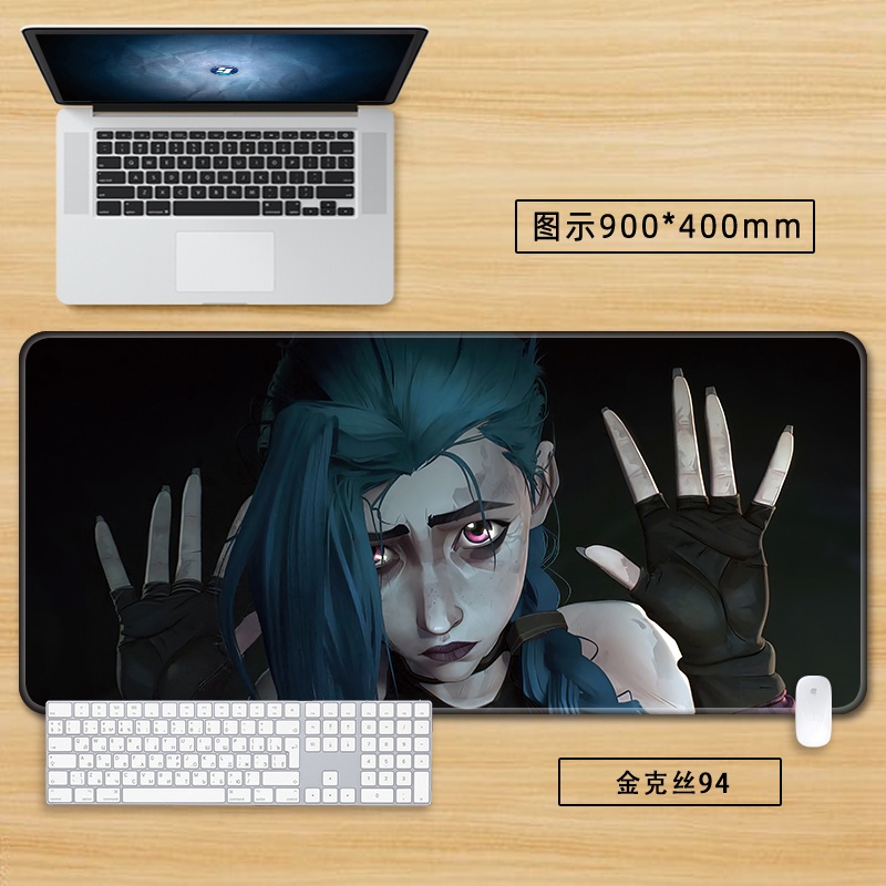 Jinx Mouse Pad Oversized Battle of Two City Gaming Game Anime League of ...