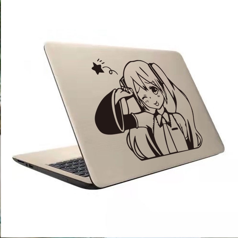 Mg3chome Hatsune MIKU Black Wall Sticker MIKU Anime Computer Case ...