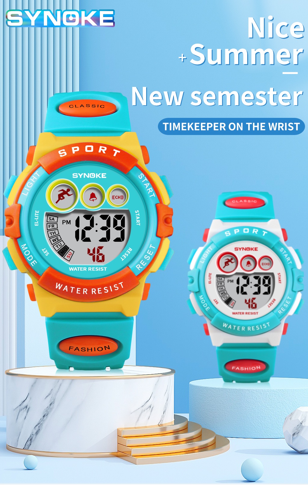 SYNOKE Watch for Kids 50M Waterproof Led Digital Sports Studens Watch ...