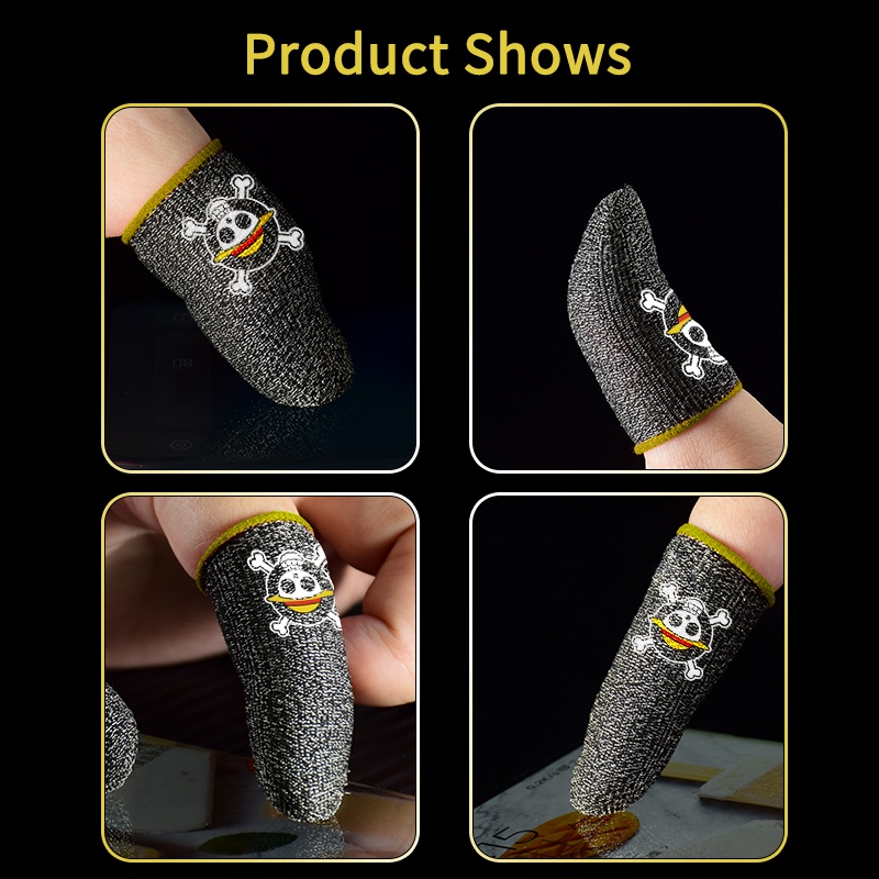 BlueWow One Piece Gaming Finger Sleeve gloves Touch thumb (2PCS) Anti ...