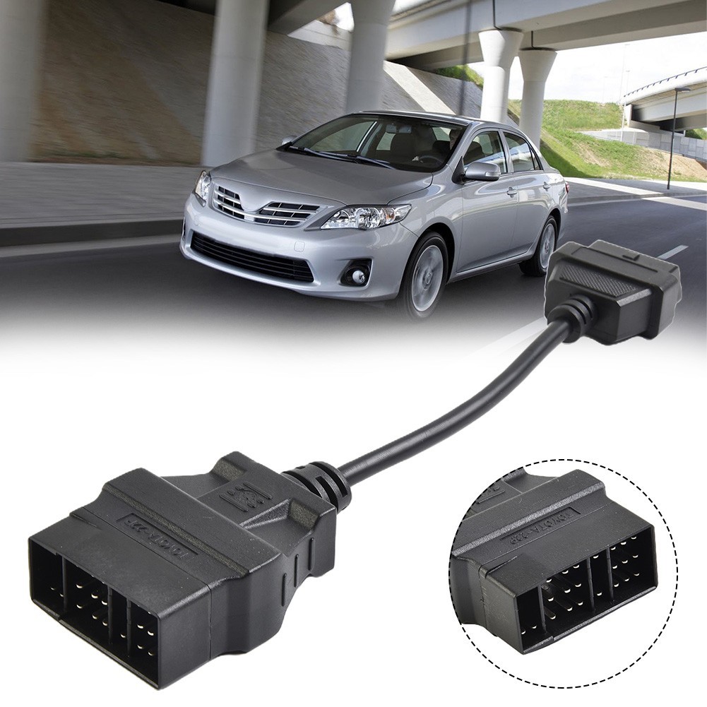 22 Pin OBD1 To 16 Pin OBD2 Converter Adapter Cable For TOYOTA ...