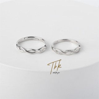 TBK Valentines Premium 18K Platinum Plated Couple Ring Wedding Diamond ...