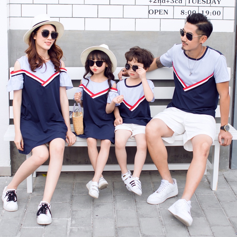 Family Dress Men Shirt Boy tshirt Women Girl Dress Mini Dress Family ...