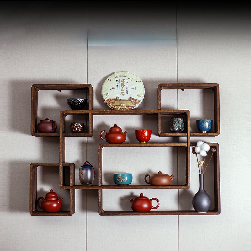 Rongshantang Bogu frame solid wood Chinese wall-mounted multi-treasure ...